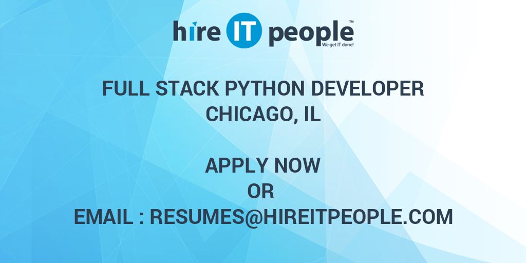 Full Stack Python Developer - Hire IT People - We get IT done