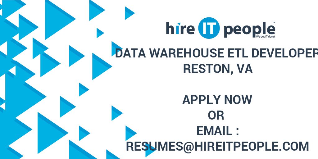 Data Warehouse ETL Developer - Hire IT People - We get IT done