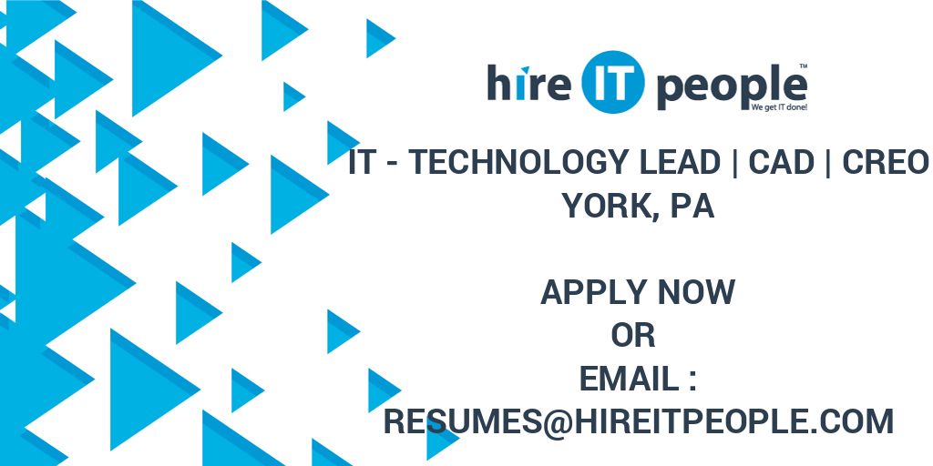 IT - Technology Lead | CAD | Creo - Hire IT People - We get IT done