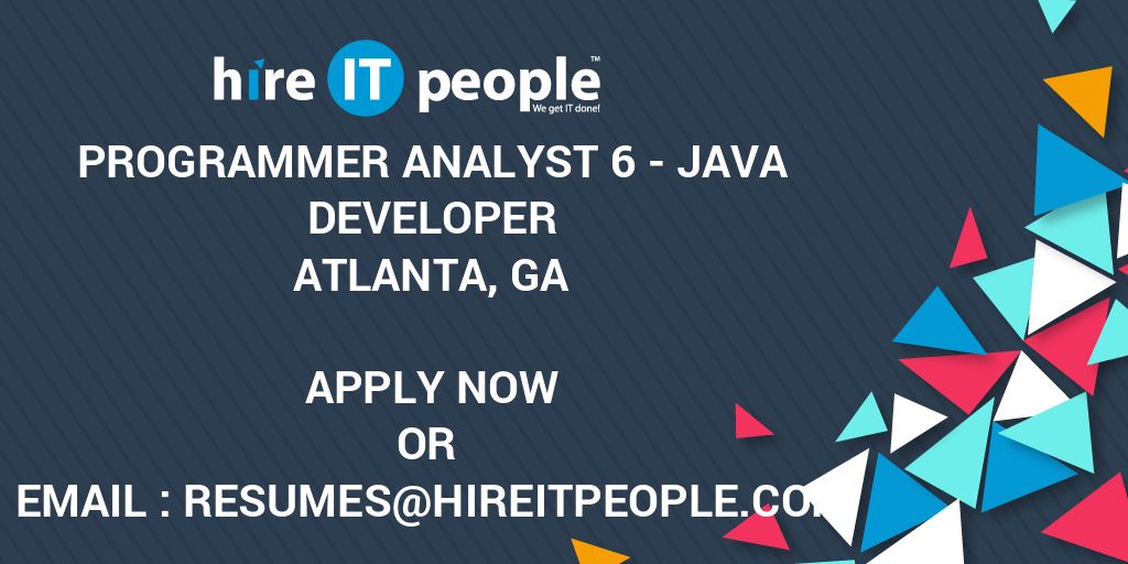 Programmer Analyst 6 - Java Developer - Hire IT People - We get IT done