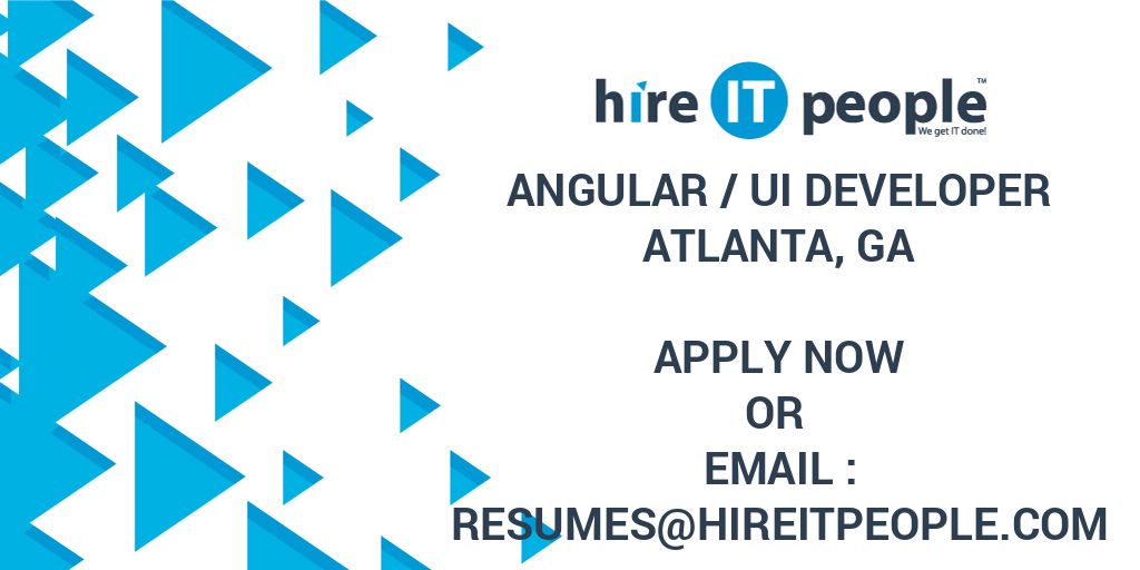 Angular /UI Developer - Hire IT People - We get IT done