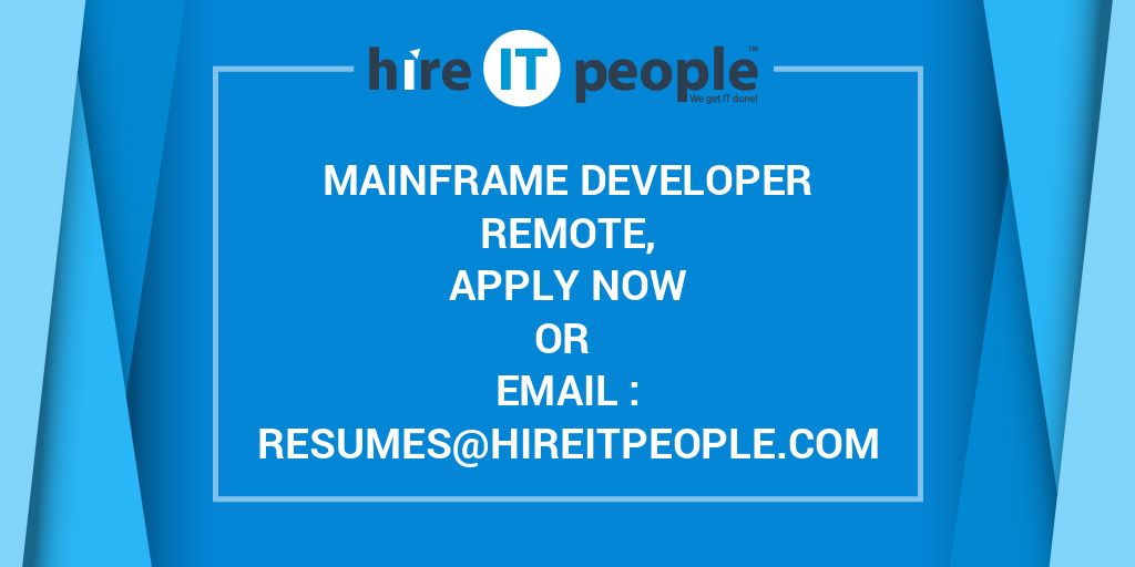 Mainframe Developer - Hire IT People - We get IT done
