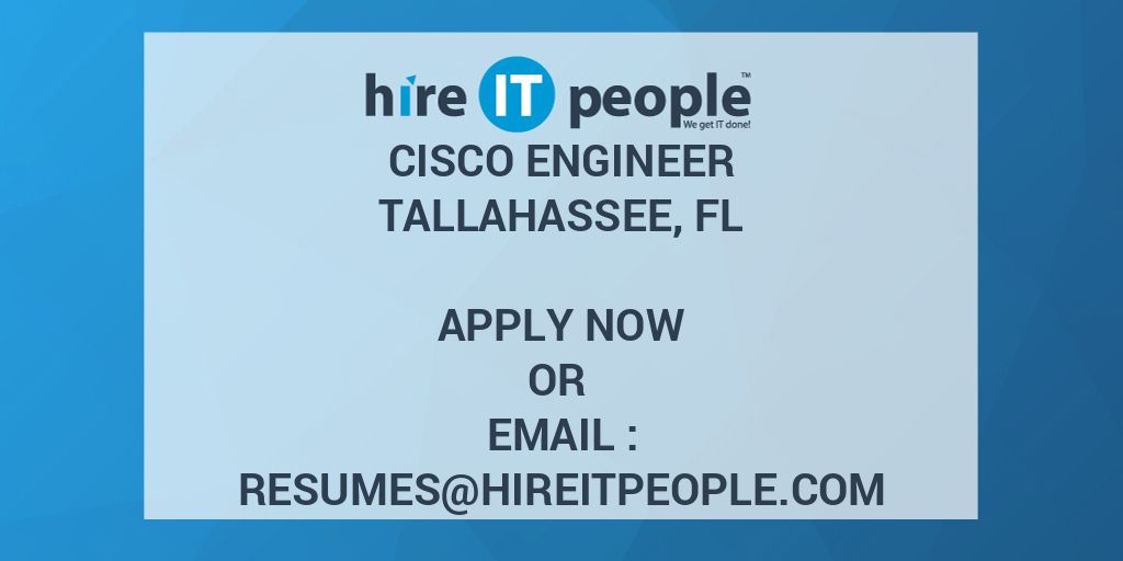 Cisco Engineer - Hire IT People - We get IT done
