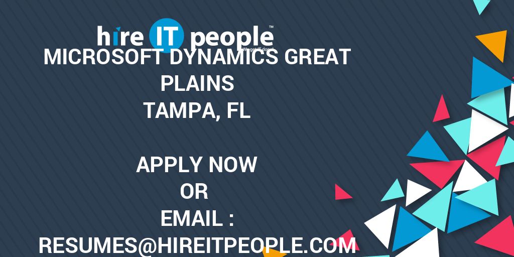 Microsoft Dynamics Great Plains - Hire IT People - We get IT done Microsoft Dynamics Great Plains - Hire IT People - We get IT done