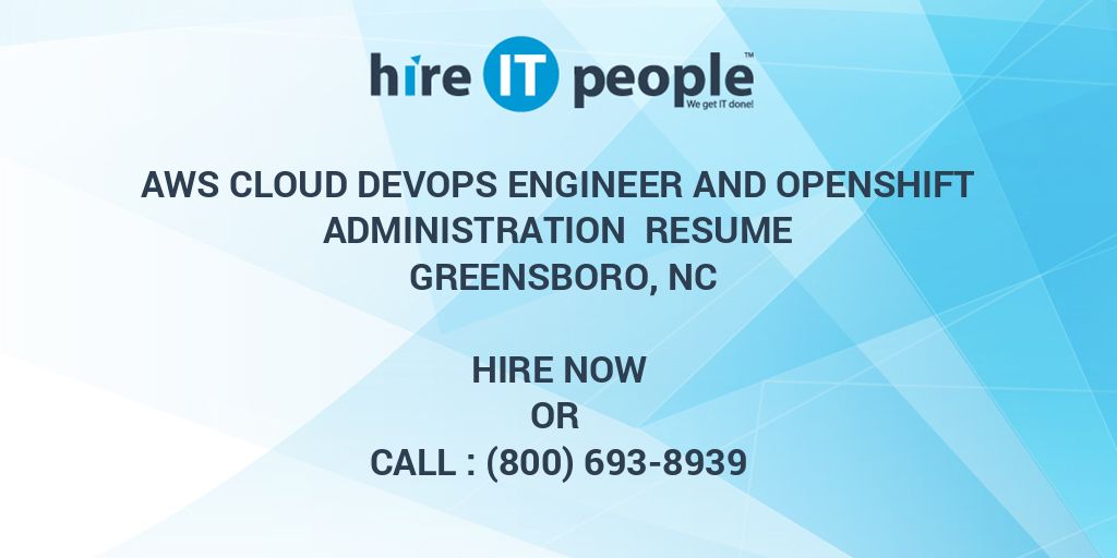 AWS Cloud DevOps Engineer and OpenShift Administration Resume ...