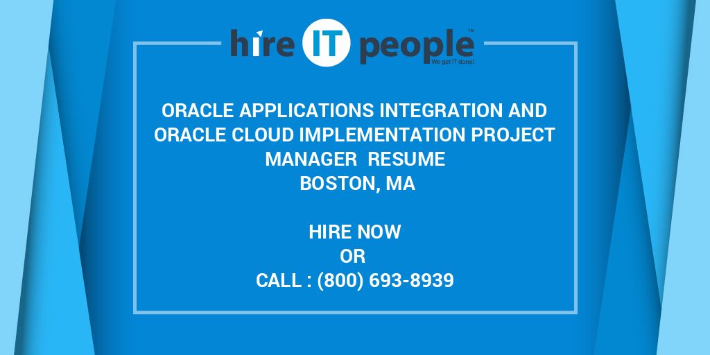 Oracle Applications Integration and Oracle Cloud Implementation Project ...