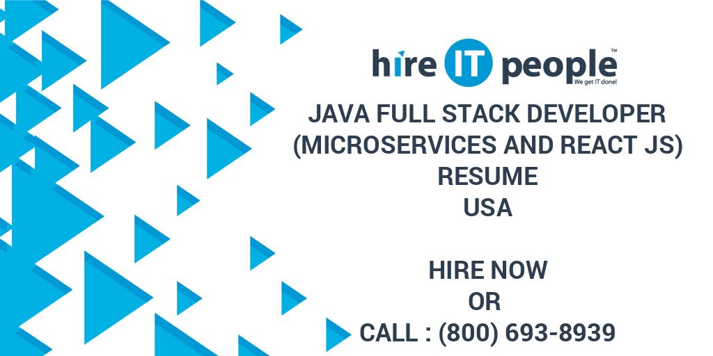 Java Full stack Developer (Microservices and React JS) Resume - Hire IT ...