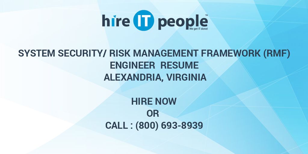 System Security/Risk Management Framework (RMF) Engineer Resume ...