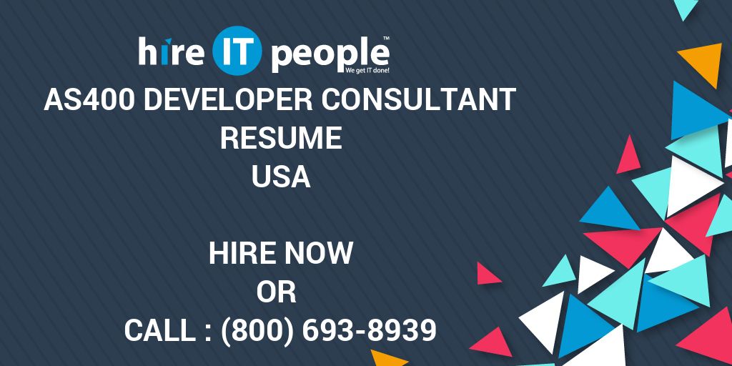 AS400 Developer Consultant Resume - Hire IT People - We get IT done