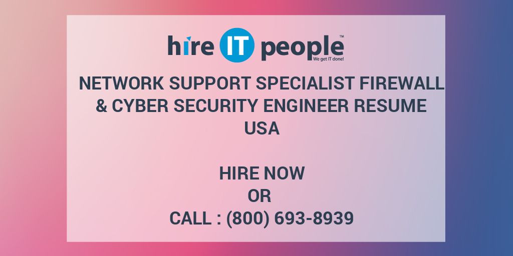 Network Support Specialist Firewall & Cyber Security Engineer Resume ...