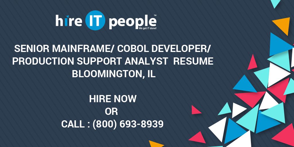 Senior Mainframe/Cobol Developer/Production Support Analyst Resume ...